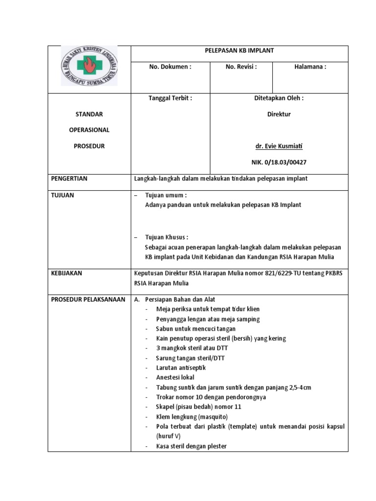 Pelepasan KB Implant | PDF