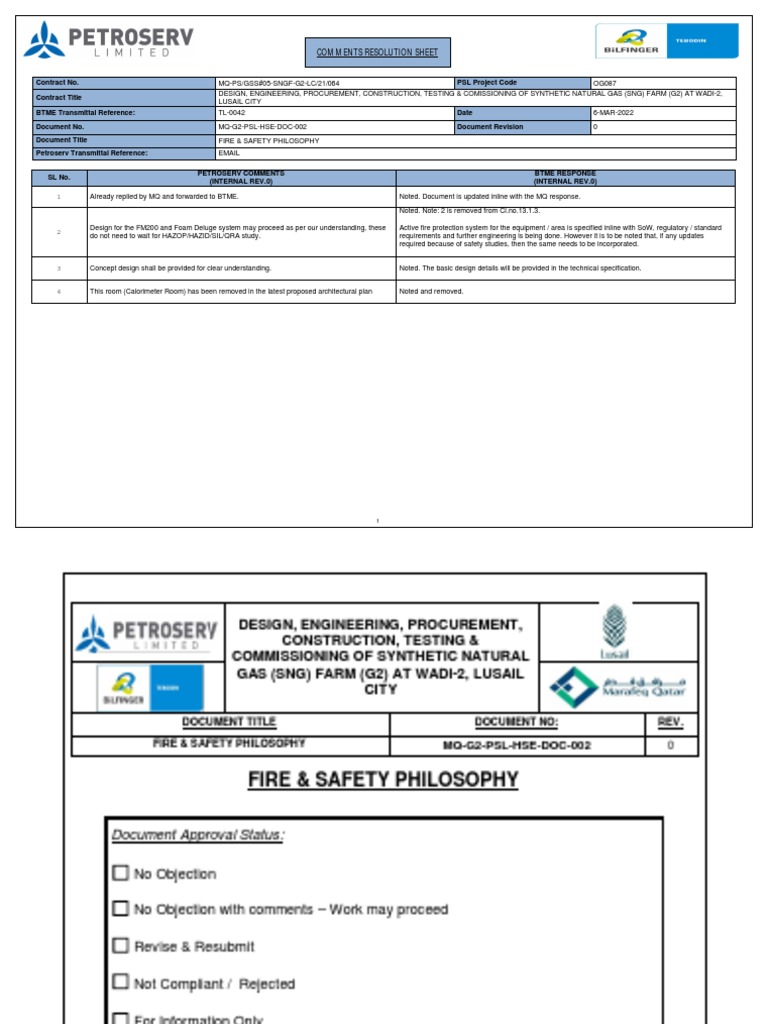 Comments Resolution Sheet | PDF | Firefighting | Fires