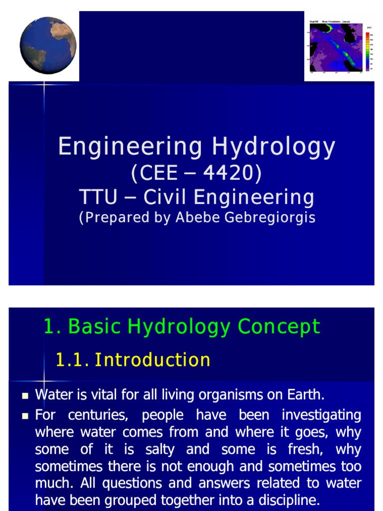 Introduction Hydrology | Download Free PDF | Drainage Basin | Hydrology