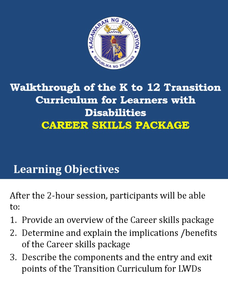 Career Skills for Transitioning Learners | PDF | Learning | Disability
