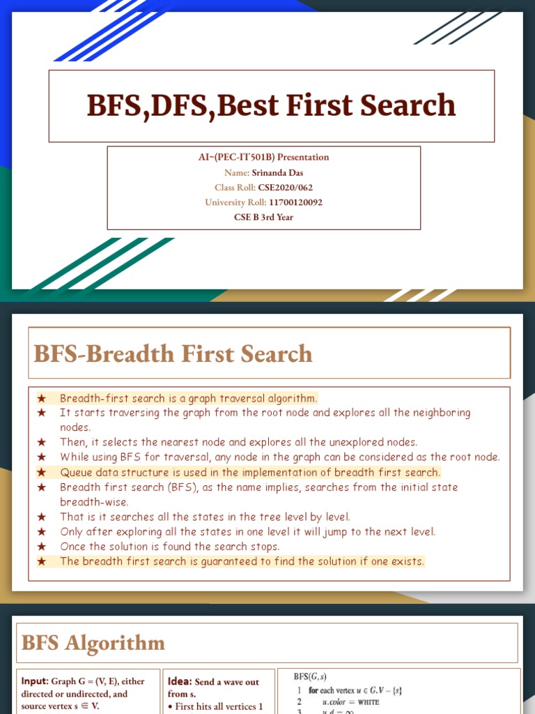 BFS, DFS, Best First Search | PDF | Theoretical Computer Science | Computational Problems