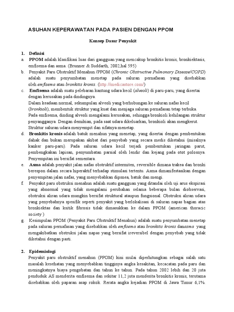 Asuhan Keperawatan Pada Pasien Dengan Ppom | PDF