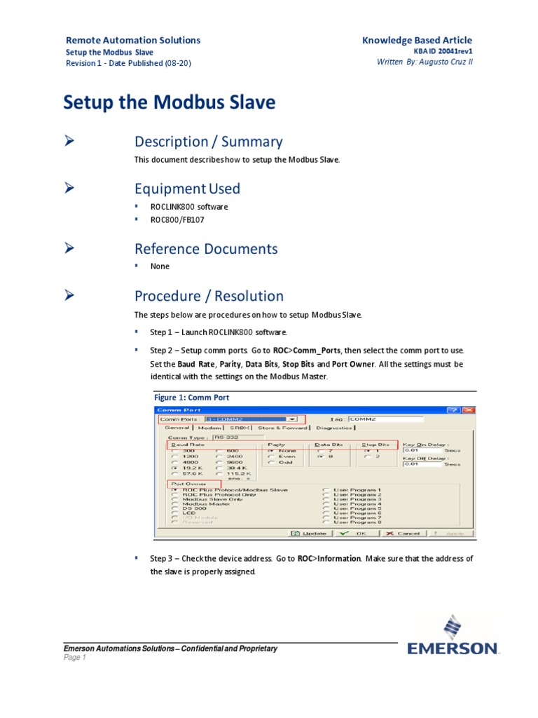 ROC and FloBoss Modbus Slave Configuration | PDF | Computer Science | Computer Engineering