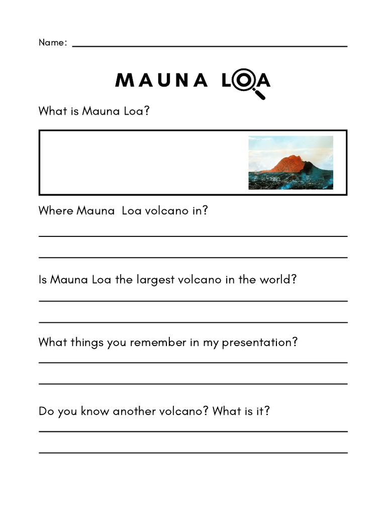 Mauna Loa Worksheet | PDF
