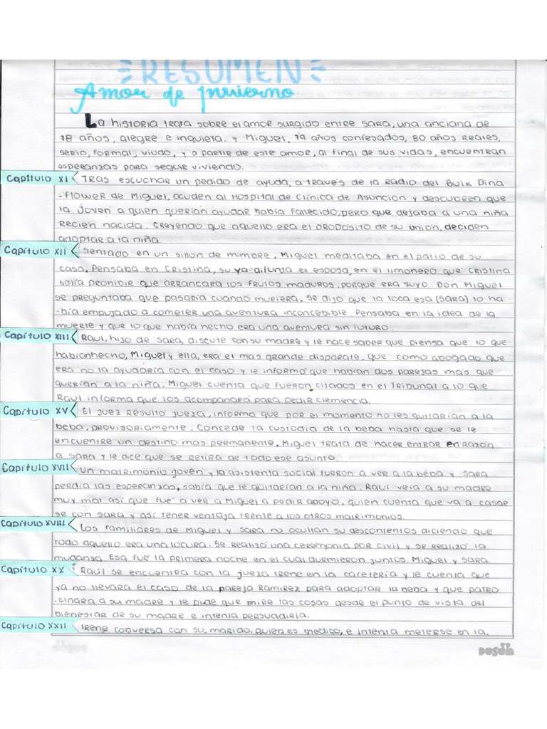 Resumen Amor de Invierno | PDF