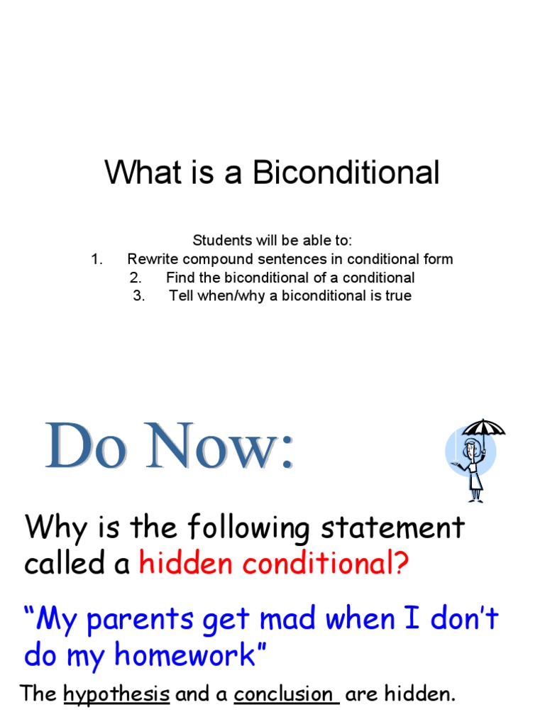 Biconditional Logic for Students | PDF | If And Only If | Semiotics
