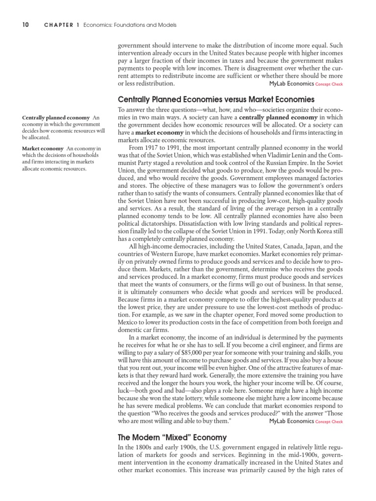 Understanding the Economic Systems of Centrally Planned, Market, and ...