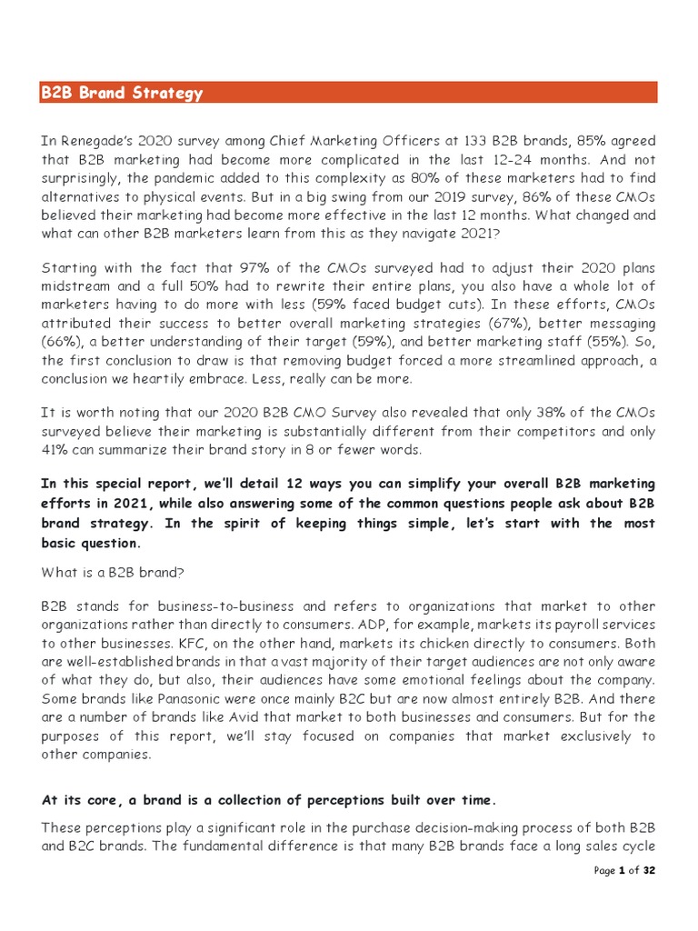 B2B Focus | PDF | Brand | Marketing