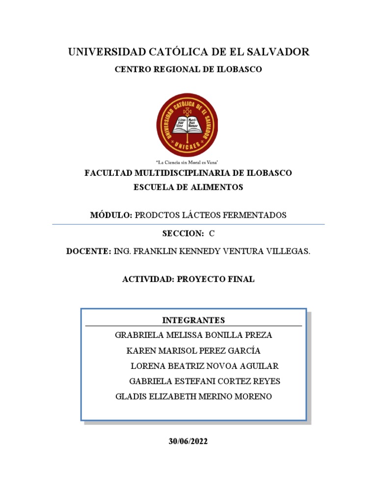 Proyect1 Final | PDF | Leche | Mantequilla