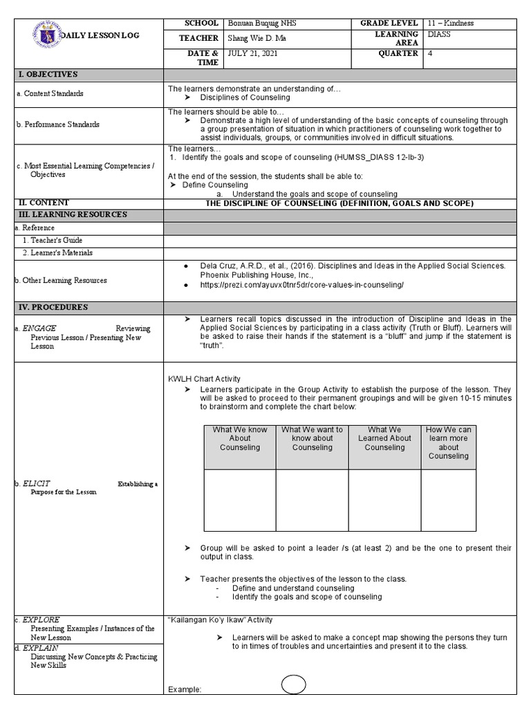 Establishing A Purpose For The Lesson | PDF | Psychotherapy | Learning