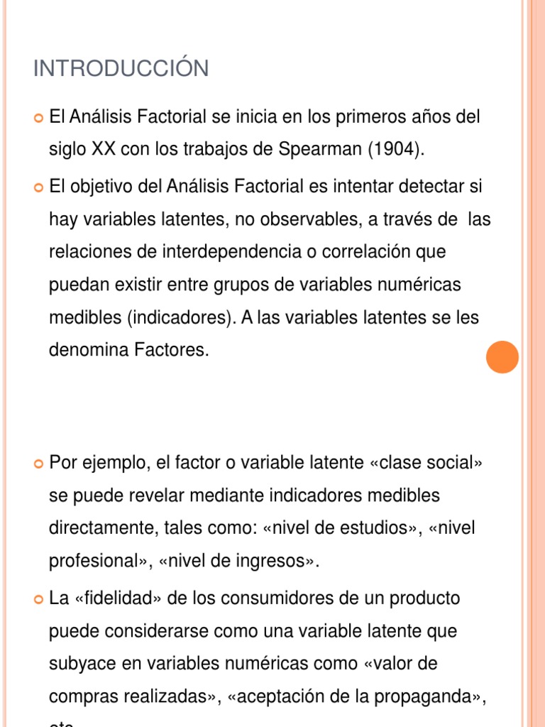 Análisis Factorial | PDF | Análisis factorial | Análisis de componentes ...