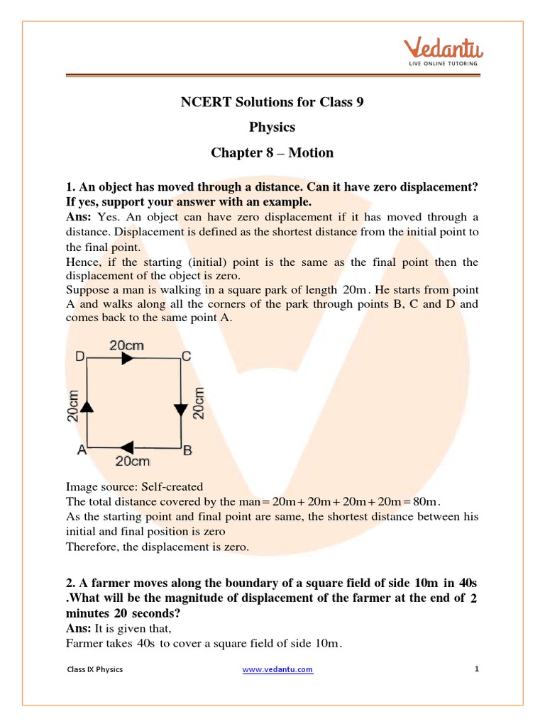 Class 9 - Science - Motion | PDF | Speed | Acceleration