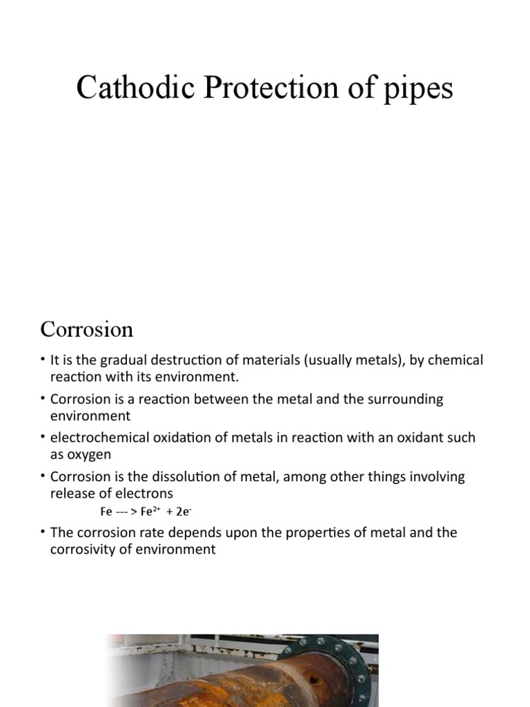 Cathodic Protection of Pipes | Download Free PDF | Corrosion | Anode