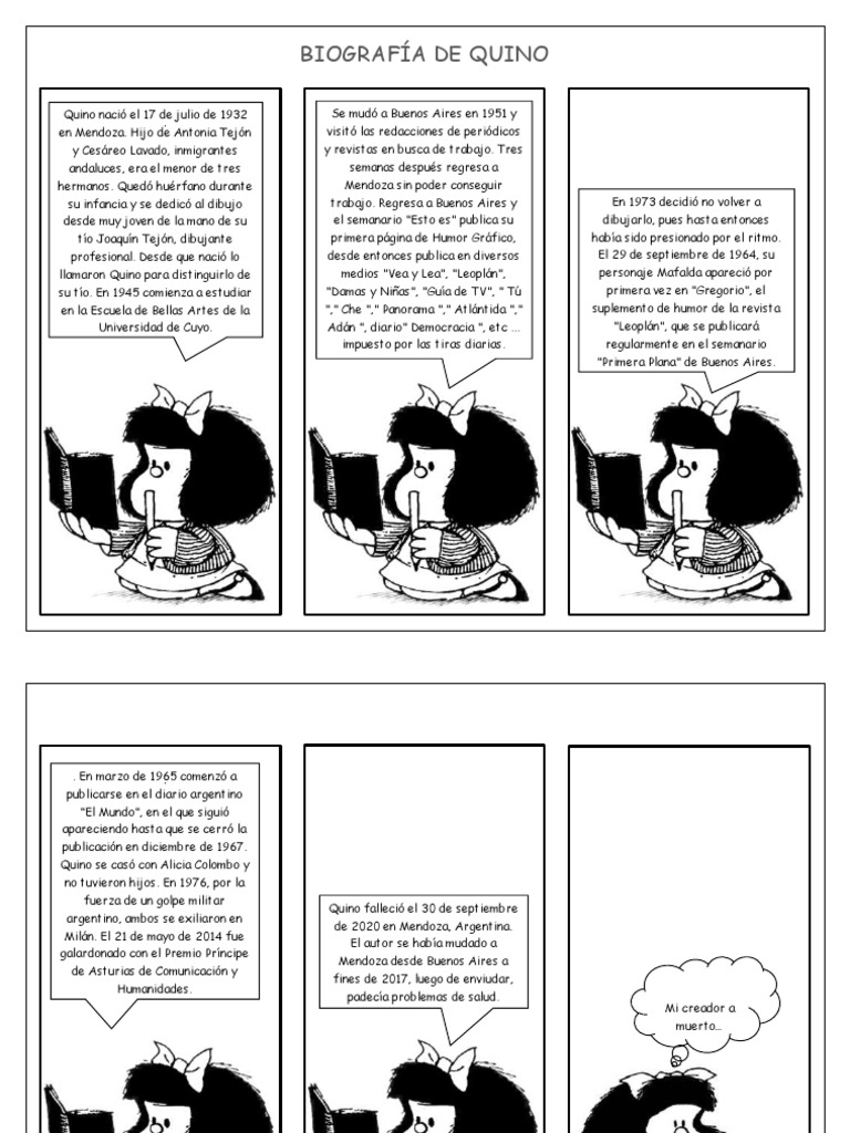 Biografia de Quino | PDF