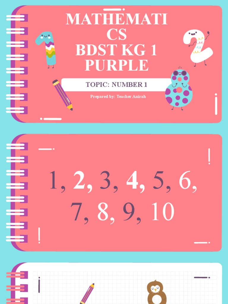Teaching Number 1 for KG 1 Students | PDF