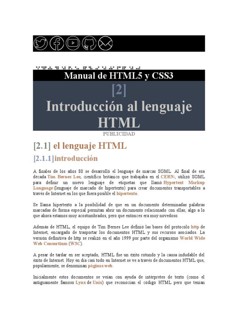 Manual de HTML5 y CSS3 Recomendar Lectura | PDF | HTML | Red mundial