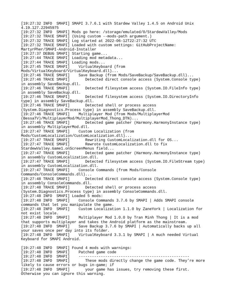 SMAPI Latest | Download Free PDF | Command Line Interface | Debugging