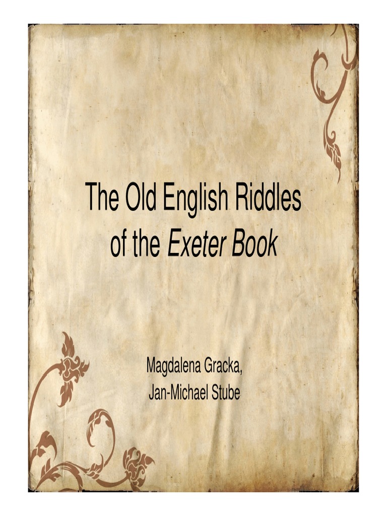 Copia de Old English Riddles | PDF | Grammatical Number | Grammatical ...