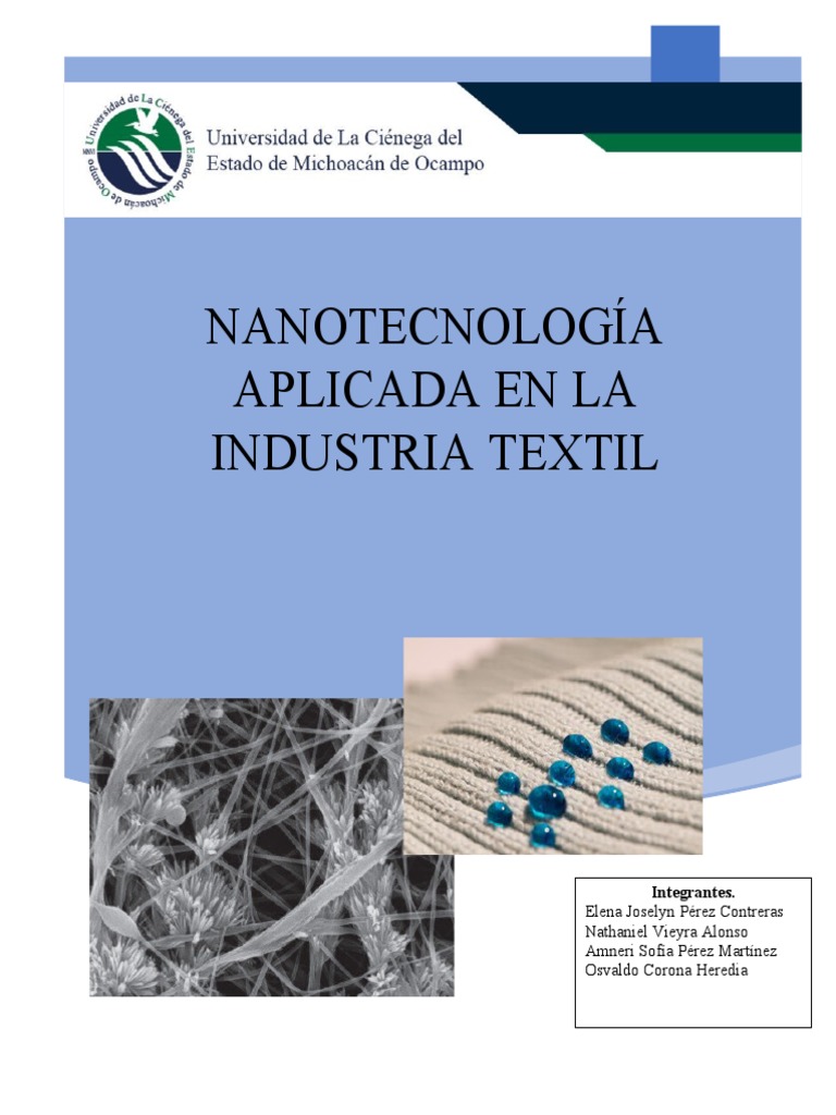Proyecto Final-Nanotextiles | PDF | Nanotecnología | Nanopartículas