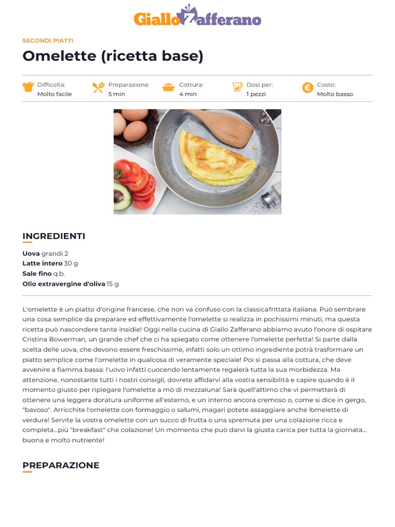 GZRic Omelette Ricetta Base | PDF