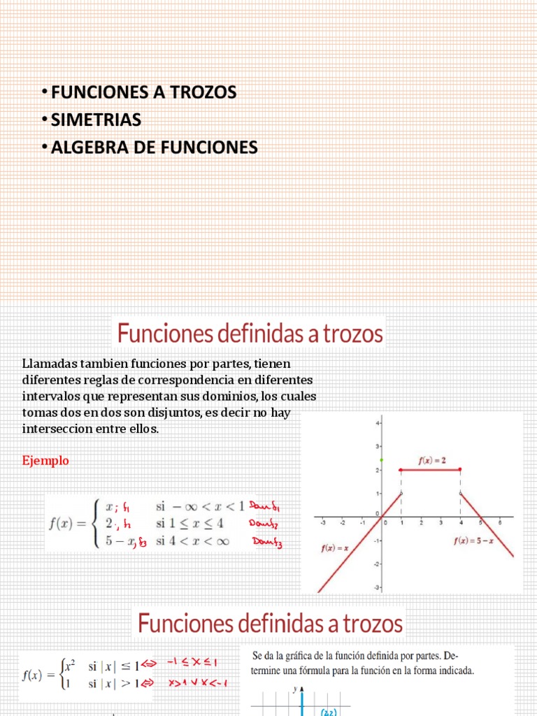 FUNCIONES A TROZOS 2-ALGEBRA DE FUN | PDF