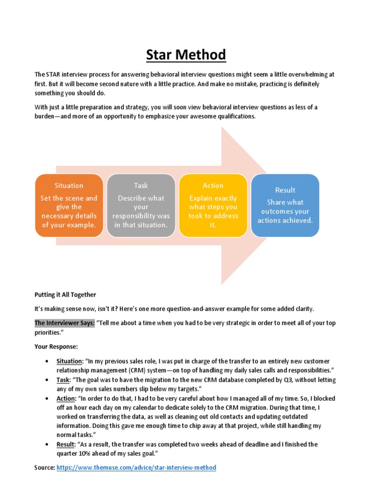 STAR Interview Guide | PDF | Customer Relationship Management | Sales