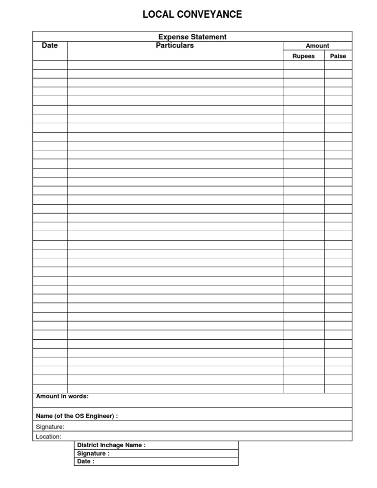 Local Conveyance | PDF