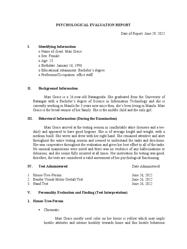 Hand Test, HTP | PDF | Art Therapy | Cognitive Science