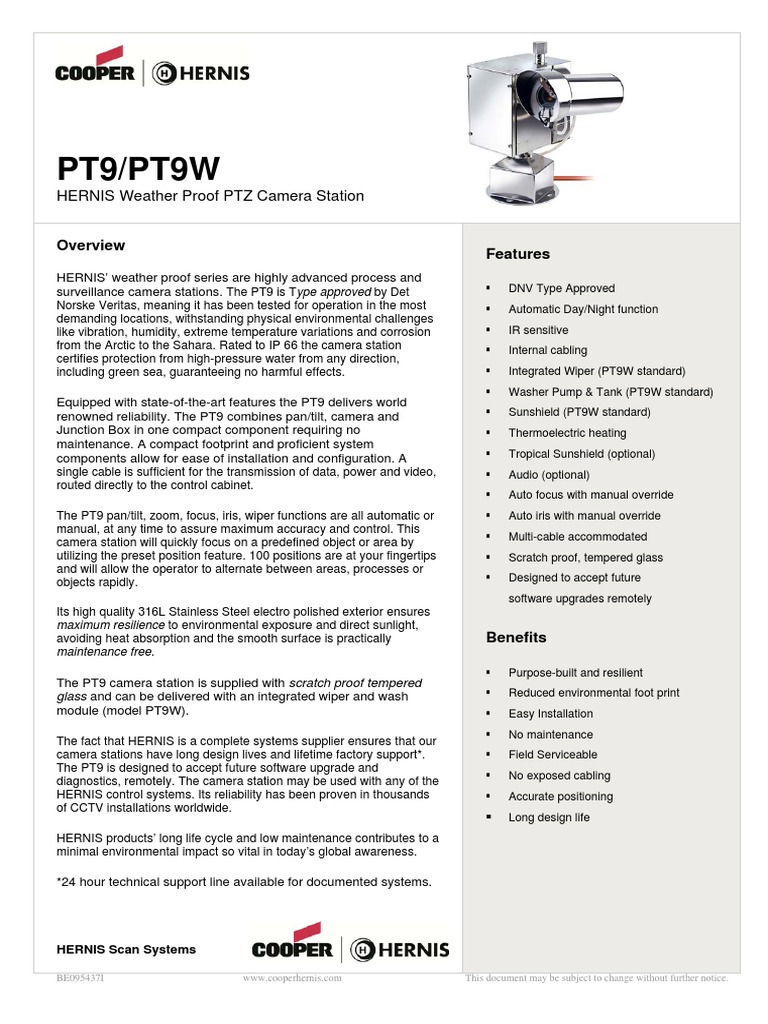 HERNIS Camera Station PT9W | Download Free PDF | Camera | Reliability ...