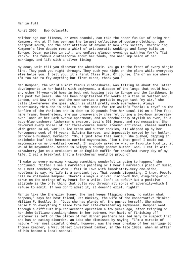 Nan Kempner | PDF