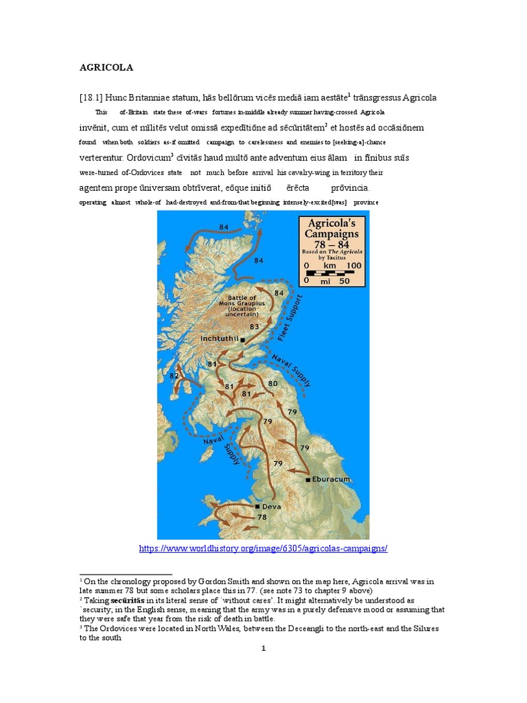 Agricola: Were-Turned Of-Ordovices State Not Much Before Arrival His ...