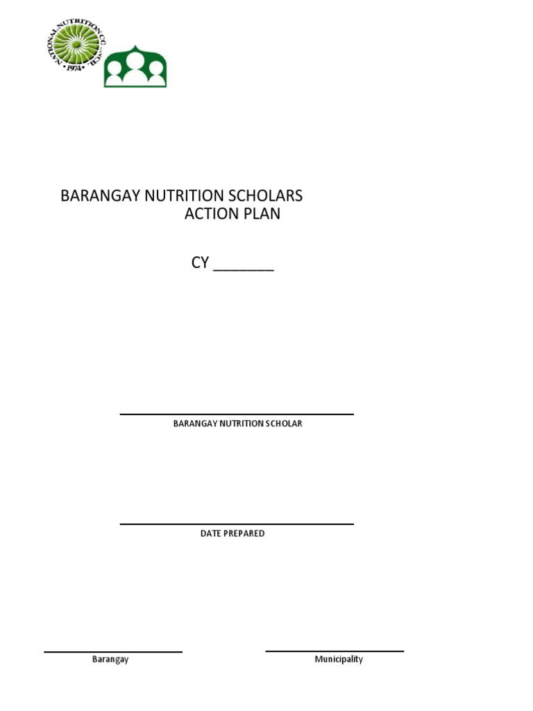 Barangay Nutrition Action Plan for [YEAR] | PDF | Micronutrient ...