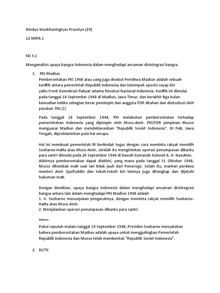 Upaya Penumpasan Pemberontakan 1948 | PDF