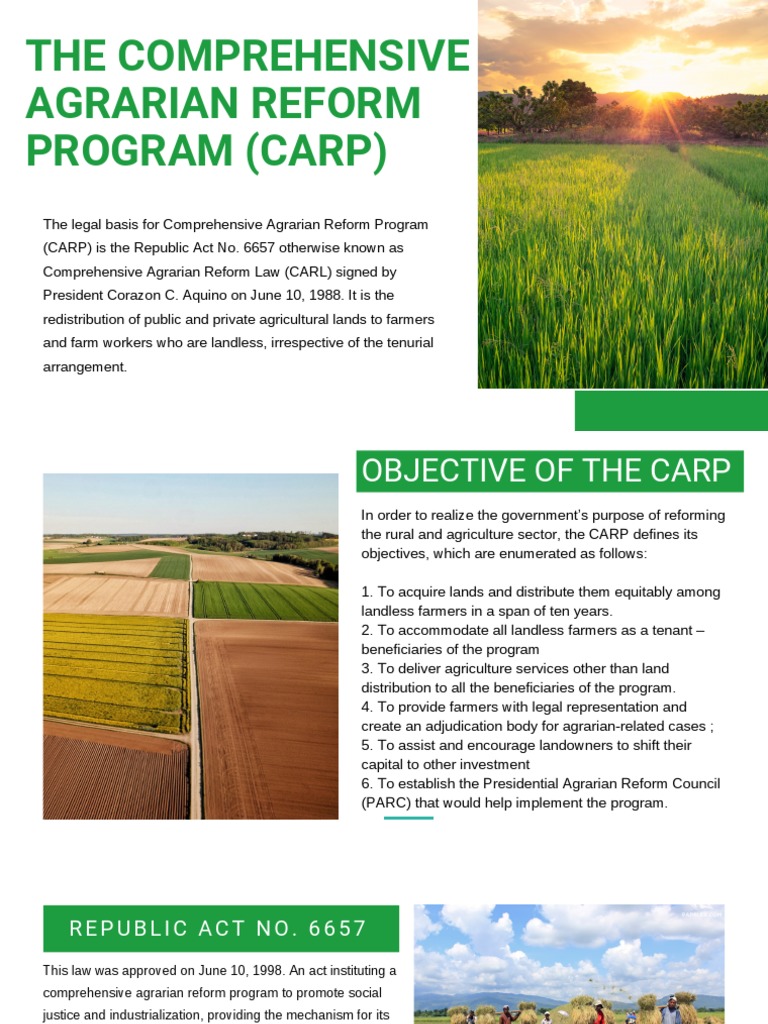 Comprehensive Agrarian Reform Program | PDF | Land Law | Economies