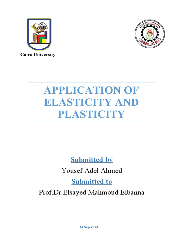 Application of Elasticity and Plasticity | PDF