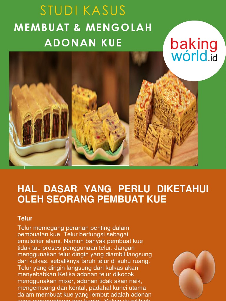 Membuat & Mengolah Adonan Kue | PDF