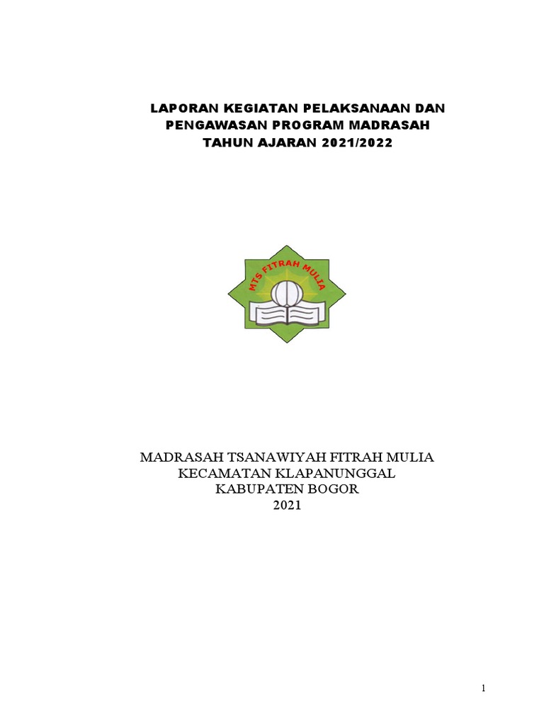 Laporan Kegiatan Pengawasan Program Sekolah | PDF
