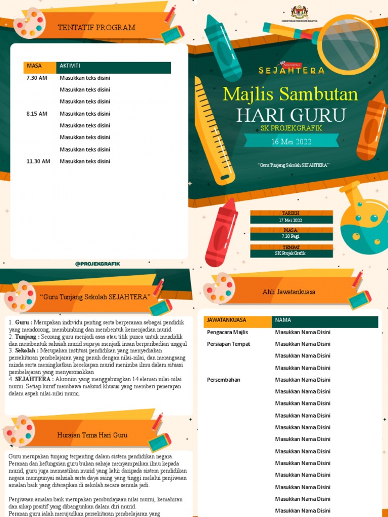Template Buku Program Hari Guru 2022 by ProjekGrafik | PDF