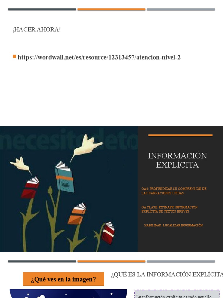 Información Explícita 3B | PDF | Artes del Lenguaje y Comunicación