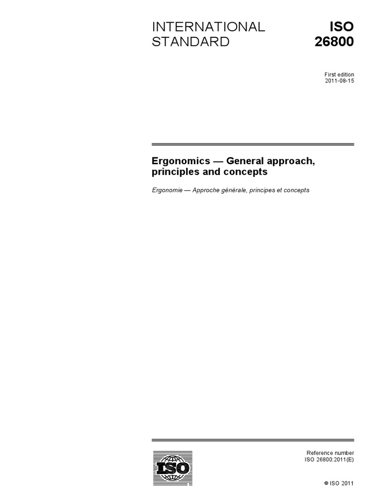 Iso 26800-2011 | PDF | Human Factors And Ergonomics | Usability