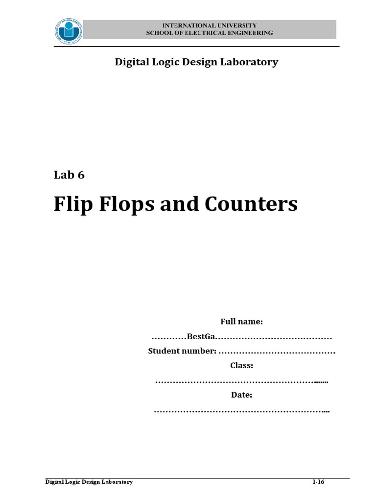 Flip Flops and Counters Laboratory: Understanding Flip Flop Operation ...