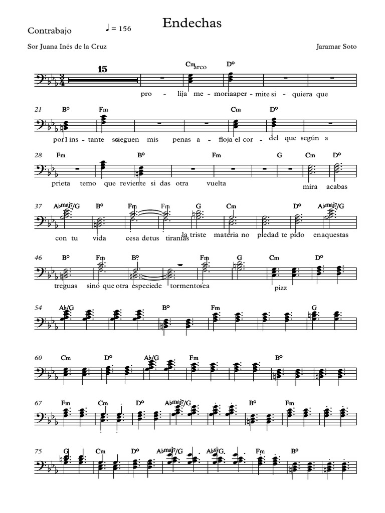 Endechas 2 - Contrabajo | PDF