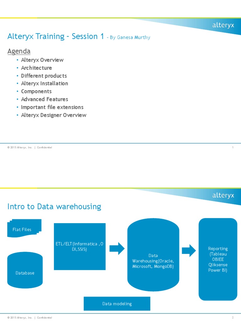 Alteryx Session 1 | PDF | Analytics | Server (Computing)