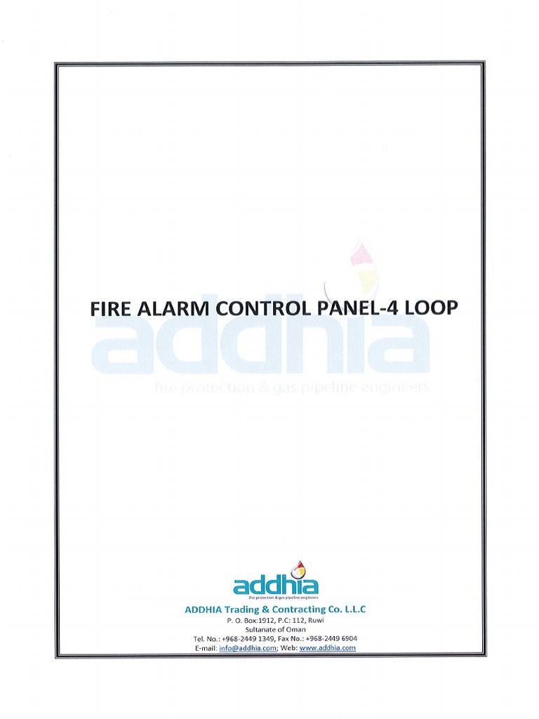 Fire Alarm Control Panel | PDF