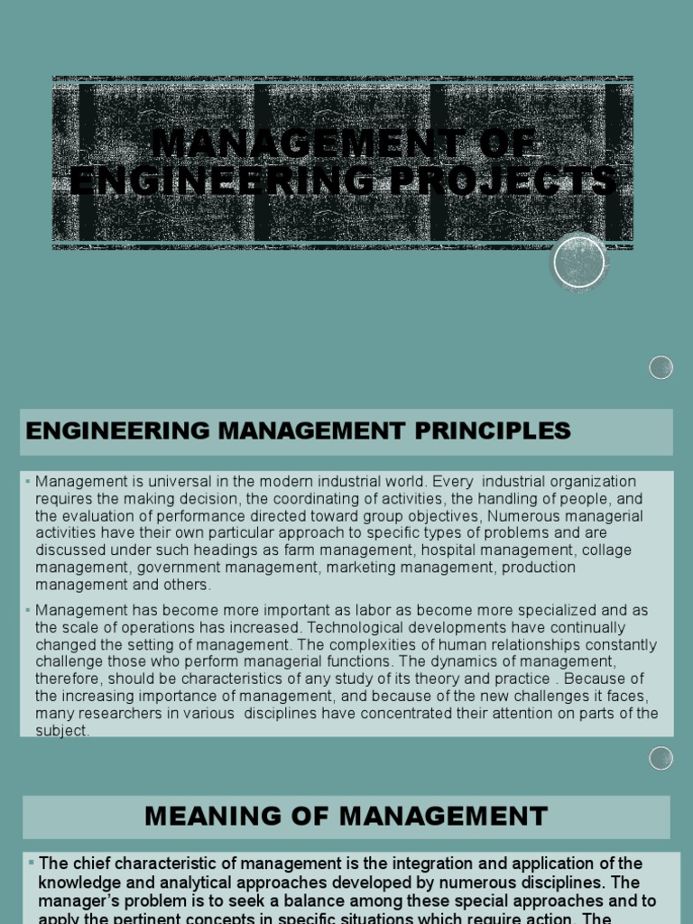 Management of Engineering Projects | PDF | Decision Making | Behavior