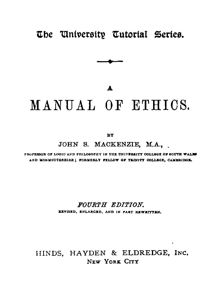 Manual of Ethics | PDF