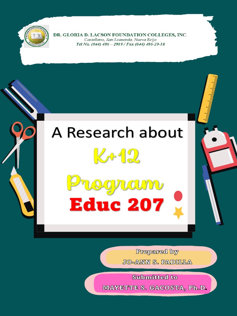 K-12 Research Jo-Ann S. Padilla | PDF | Learning