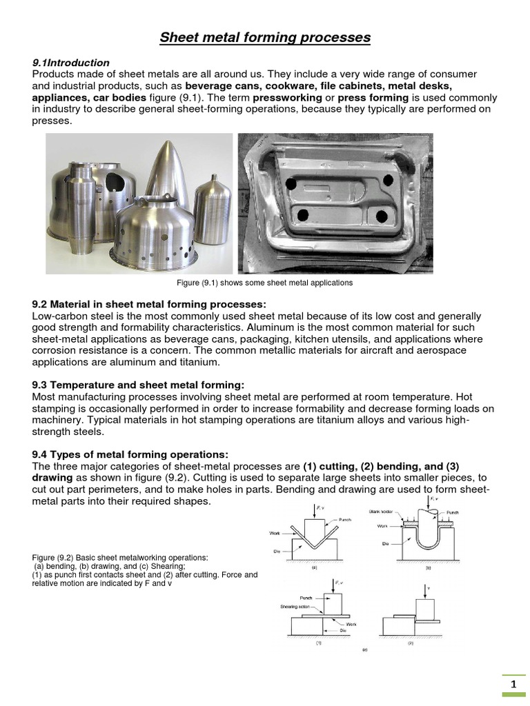 Sheet Metal Forming Processes | PDF | Sheet Metal | Materials Science