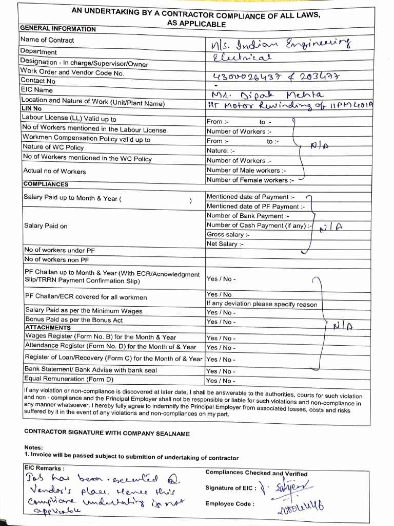 Indian Engineering Complaince | PDF | Business | Government