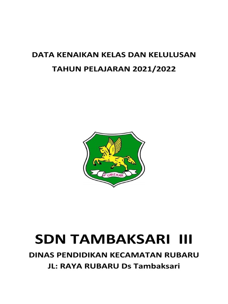Data Kenaikan Kelas Dan Kelulusan TBS 3 | PDF